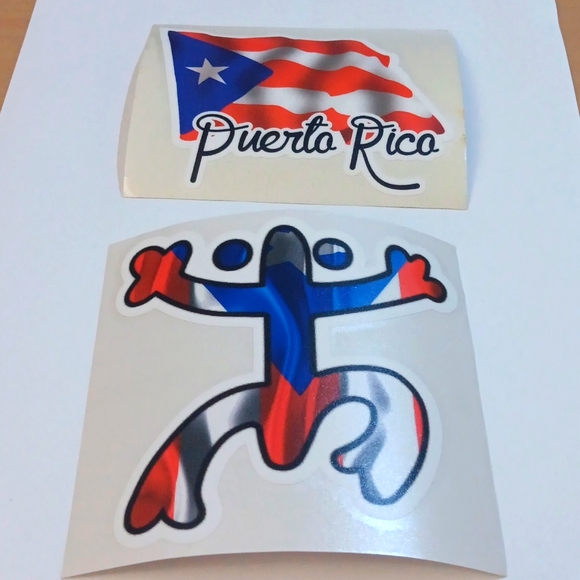 Other | Puerto Rico Flag Car Decal Vinyl 2 Stickers Coqui Taino Flag ...
